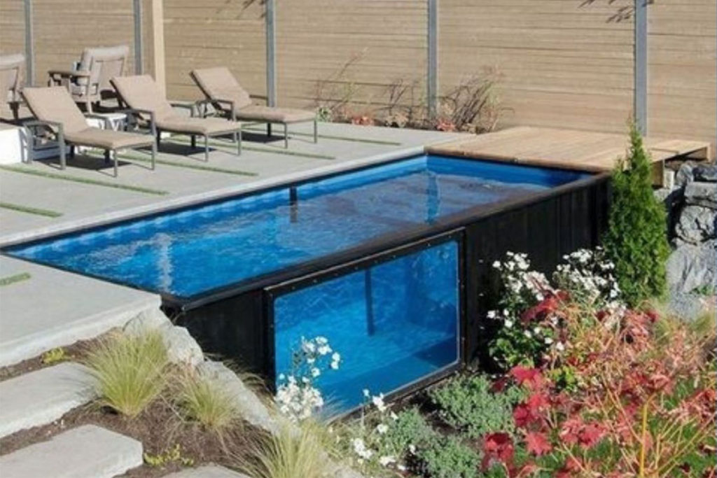La piscine en container - Univers Piscine et Jardin